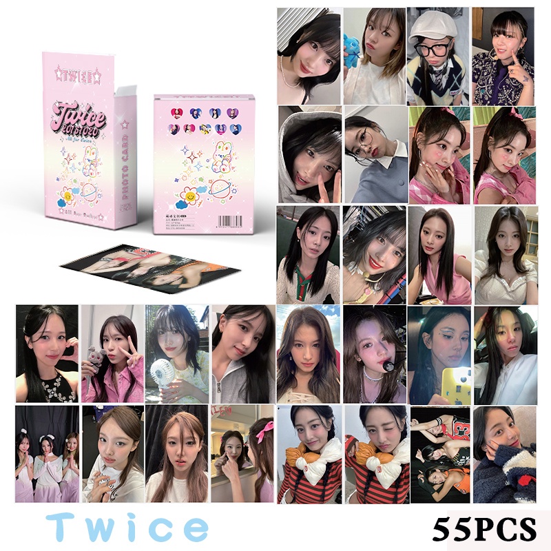 50-55pcs MISAMO TWICE Photocards Laser Hologram Lomo Cards Nayeon Jeongyeon Momo Sana Jihyo Mina ...