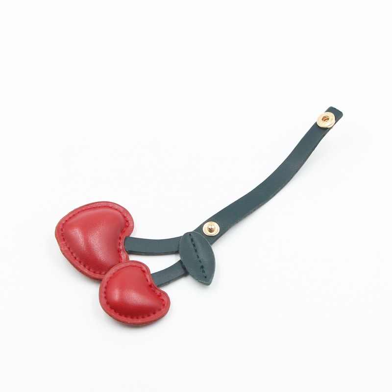 New Cute 3D Peach Heart Cherry Cherry Cherry Car Key Chains Red Pink ...