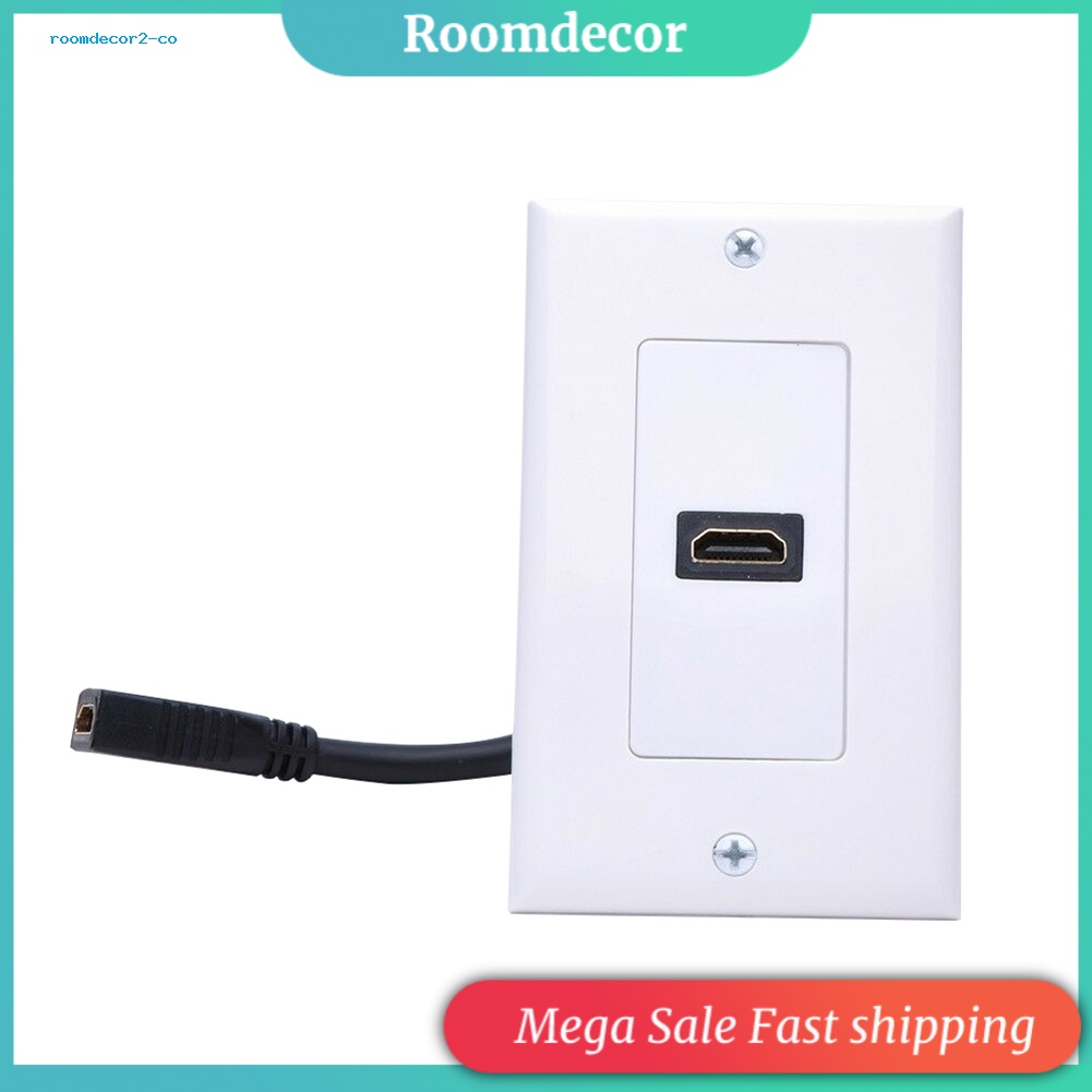 Single Female Port 4K HDMI-compatible Wall Mounted Plate Panel Cover ...