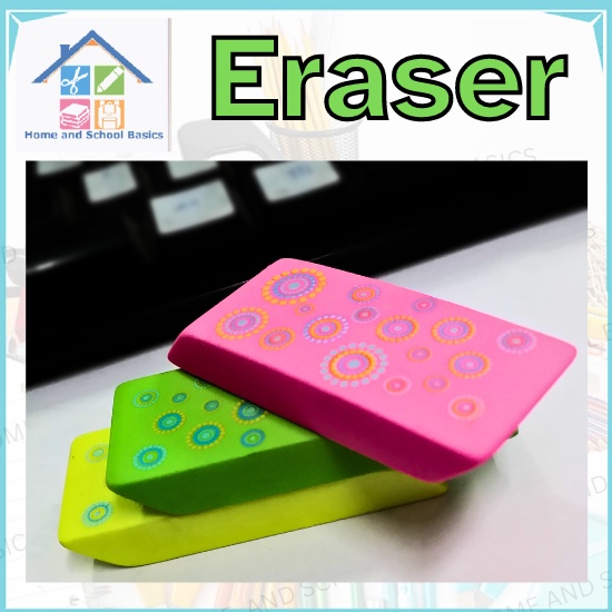RHOMBUS SHAPE Floral Pencil Eraser for Student School Supplies | Shopee ...