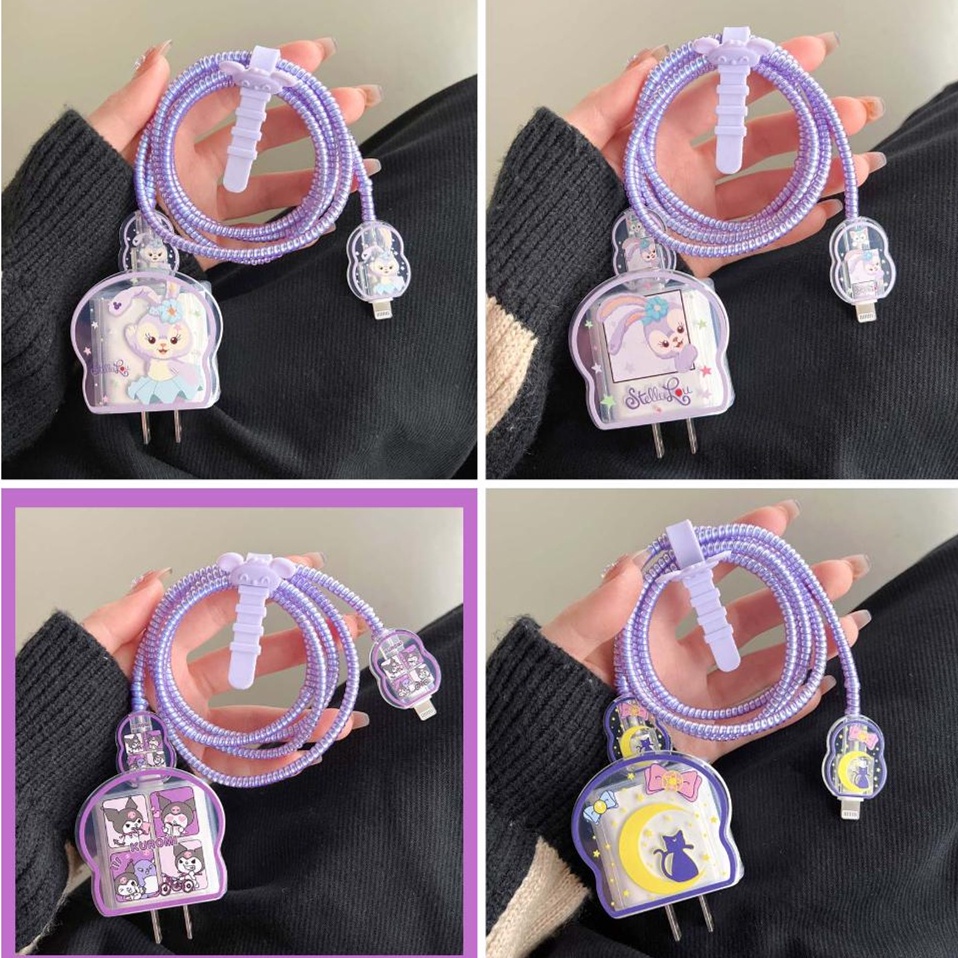 Cute Sailor Moon Cable Protector Charging Cartoon Cord Protector charger cord protective Phone ...