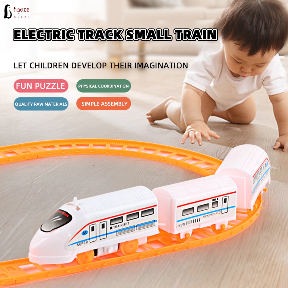 Electric Train Track Model Battery Powered Train Race Track Children ...