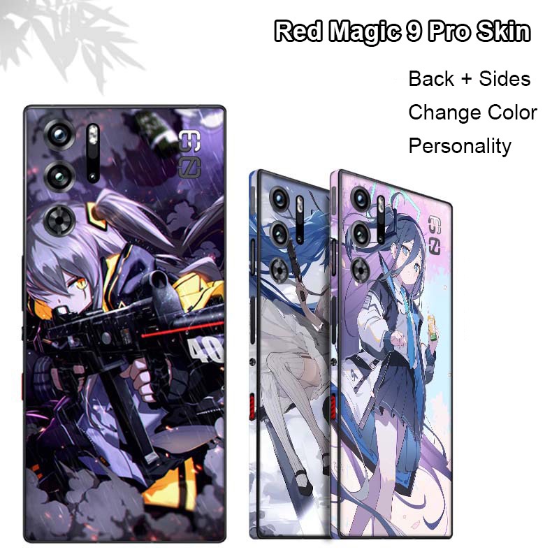 Cartoon Decal Skin Nubia Red Magic 9 9S 8 8S 10 Pro Plus Back Screen ...