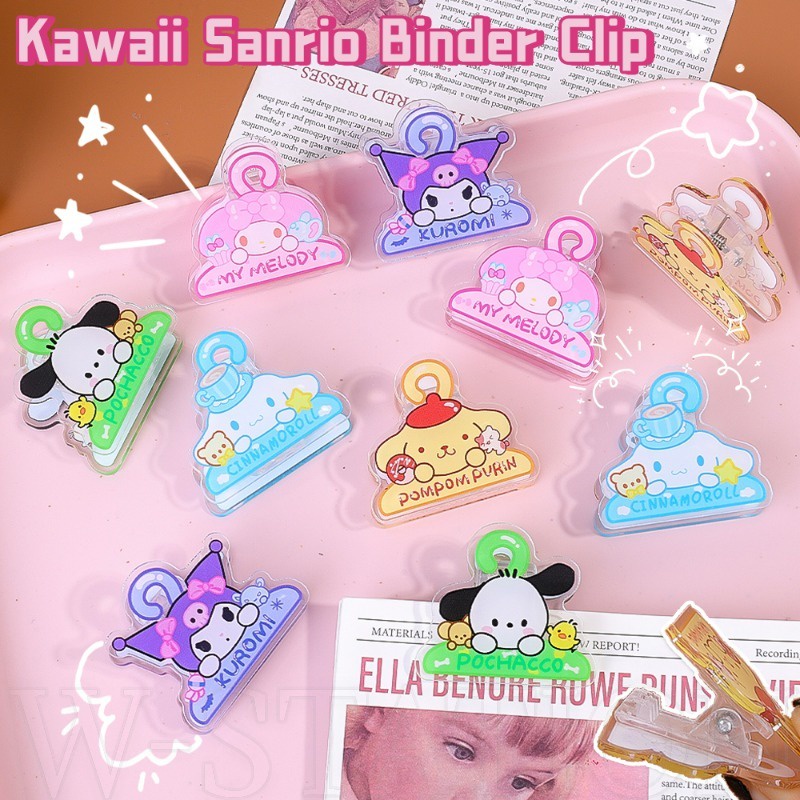 Cartoon Cute Sanrio Double Sided Binder Clip - Multifunctional Notes ...