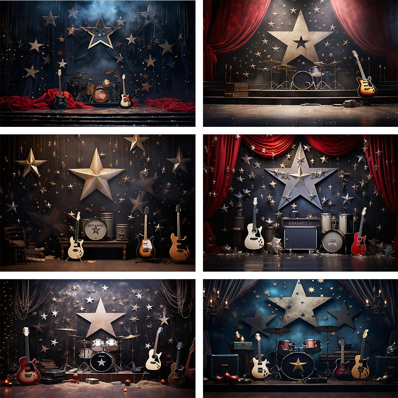 Rock Star Backdrop For Photography Children Kids Girls Boys Adult ...