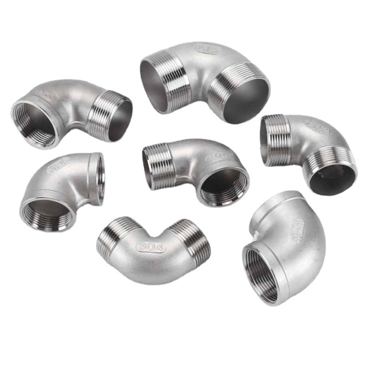 304 Stainless Steel Equal Diameter Elbow 90 Degree Elbow Water Pipe Fittings Double Inner Thread ...