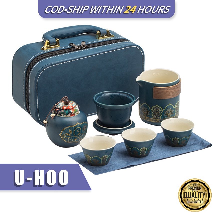 Tea Cup Set Portable tea set Travel Small One Pot Three Cups Bag ...