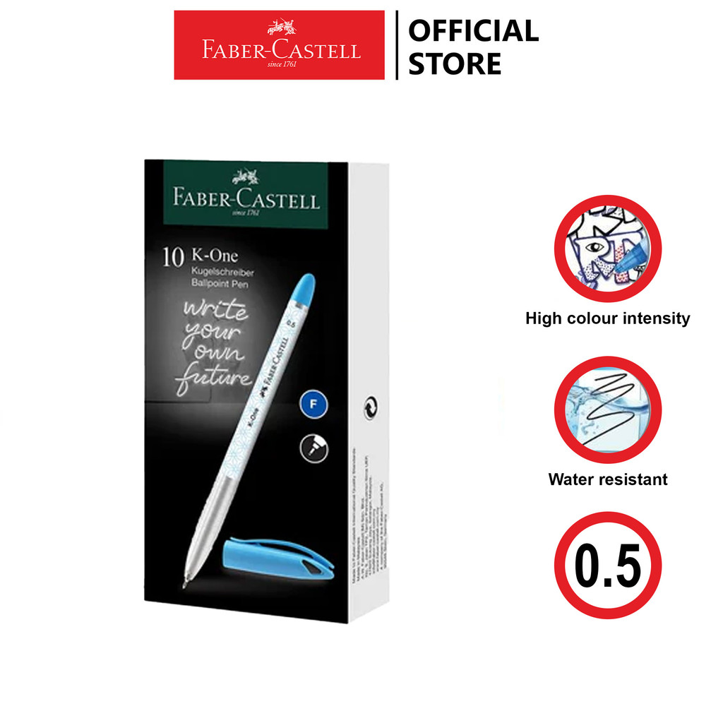 Faber-Castell K-One 0.5 Ballpen 10PCS/BOX | Shopee Philippines