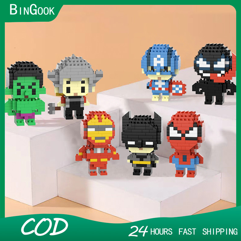 The Avengers TOY Mini Block Building Blocks Cute Round Cartoon ...