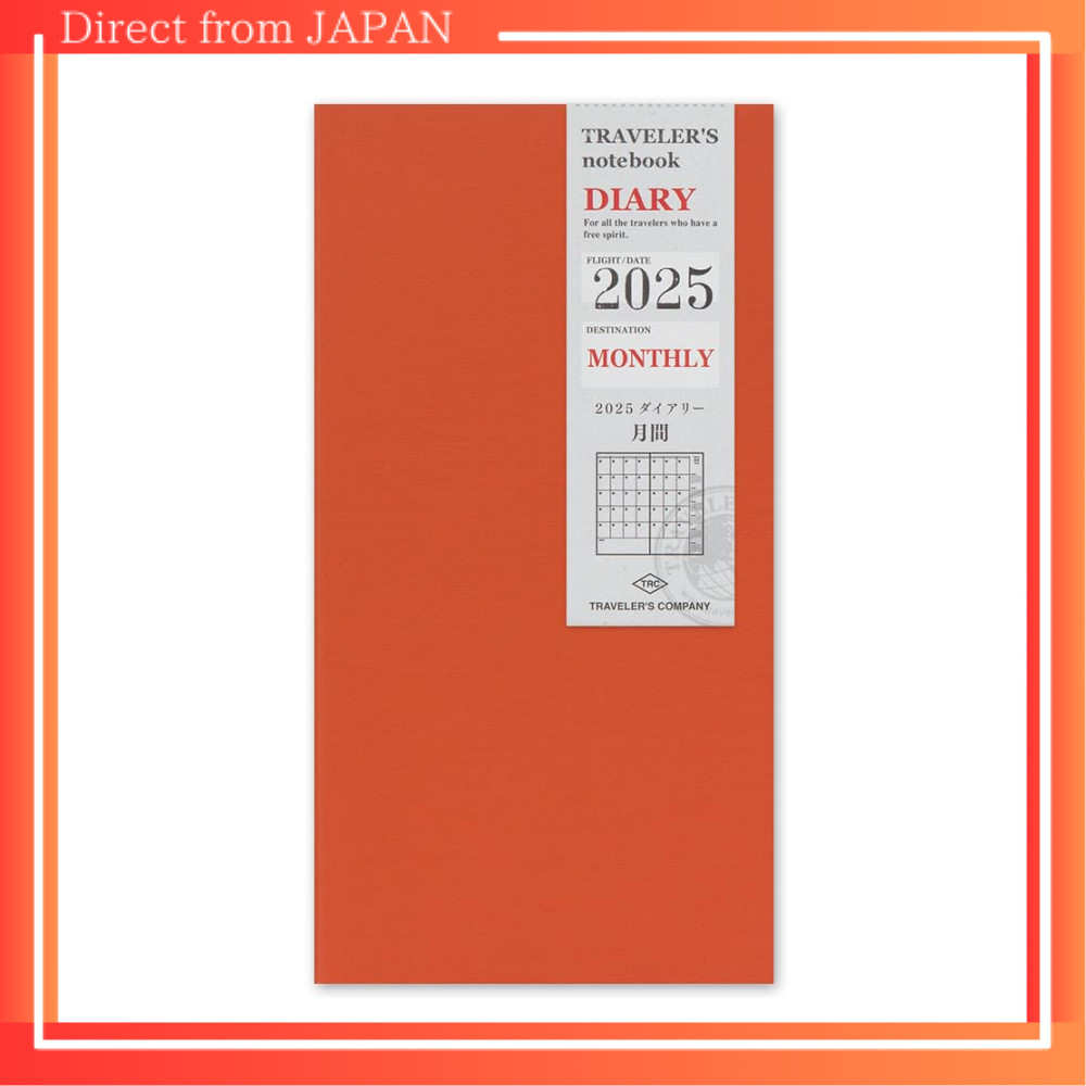 Traveler's Notebook Refill 2025 A5 Slim Monthly 14481006 (Starting in December 2024) | Shopee ...