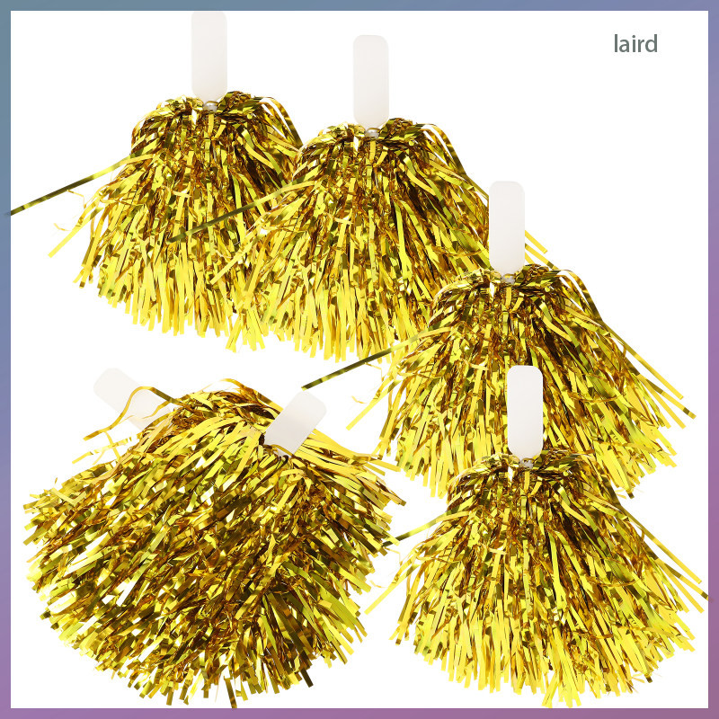 Cheerleader Cheering Bouquet Dance Rain Silk 12pcs Gold Pom Poms ...