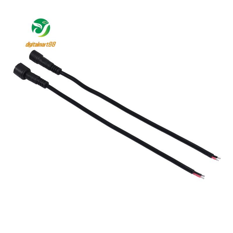 Male Female Plug 2 Pin LED Waterproof Connector Cable Black | Shopee ...
