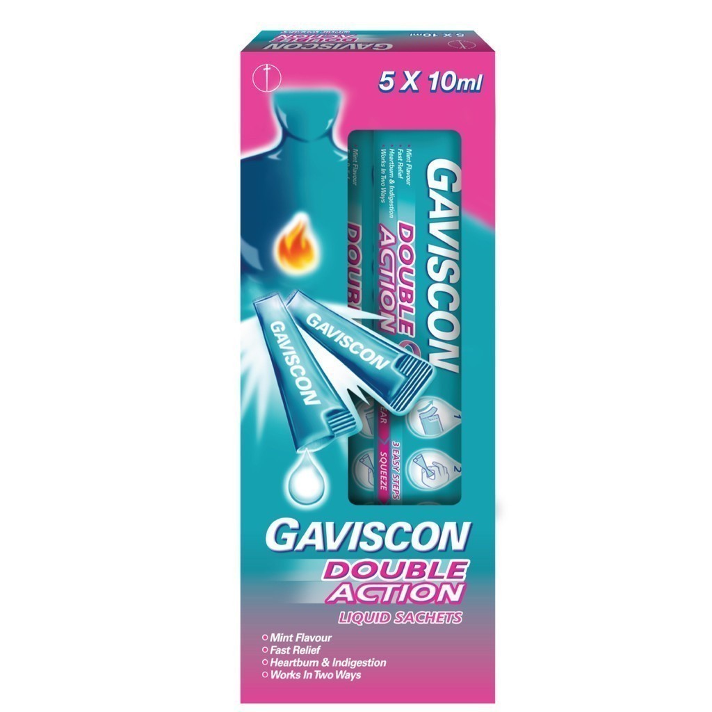 Gaviscon Double Action Liquid Sachets 10ml (5's) | Shopee Philippines