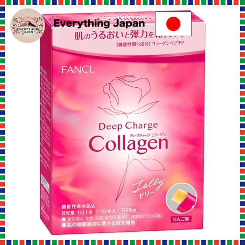 FANCL Deep Charge Collagen Stick Jelly 10 days supply 20g x 10 bottles Food with functional ...