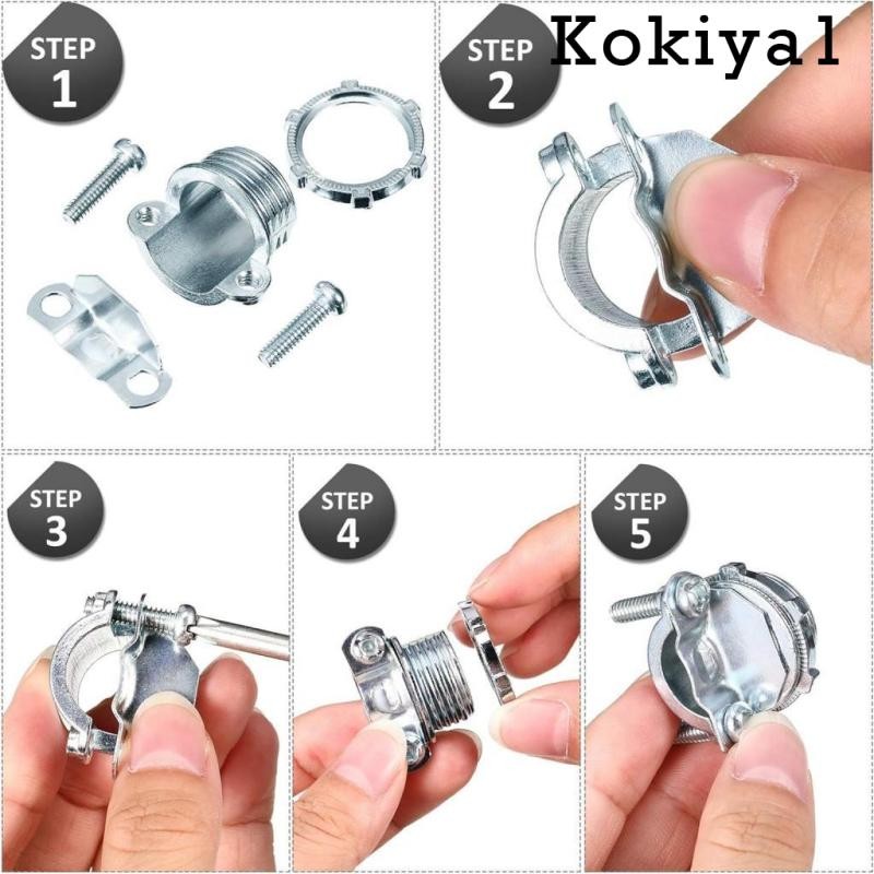 [Kokiya1] 10x Clamp Type Cable Junction Box Cable Conduit Clamps for ...