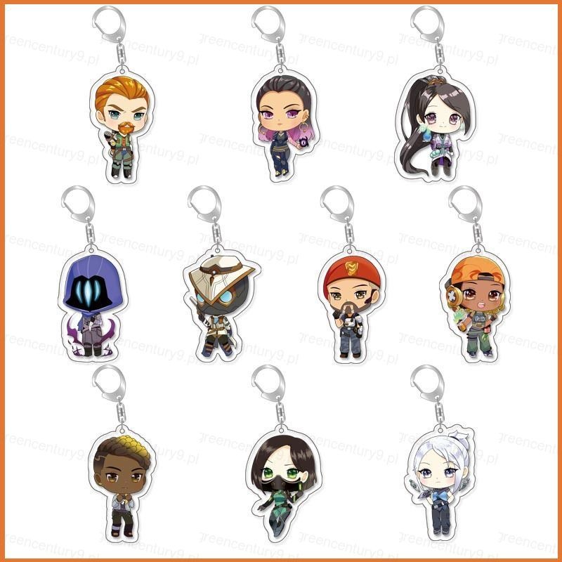 gre9 Game Valorant Keychain Anime Keyring Acrylic Cute Bag Pendant ...