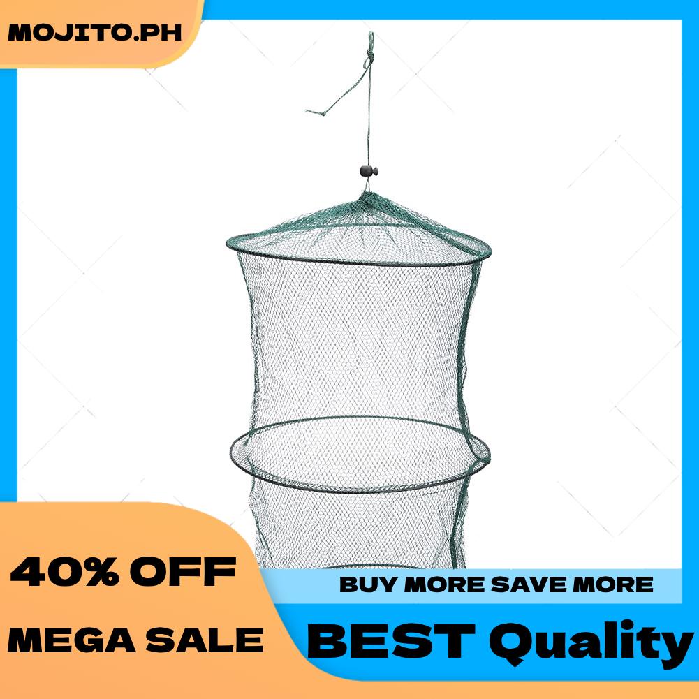MOJITO Portable Nylon Fishing Net Fish Shrimp Mesh Cage Cast Net ...