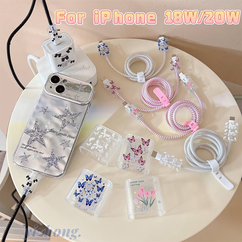 5PCS Set for iPhone 18W/20W Charger Case Charging Protector DIY Data ...