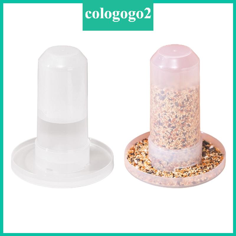 COLO Bird Chicken Automatic Food Water Feeder Poultry Feeder Port Rain No Waste Fit for Buckets ...