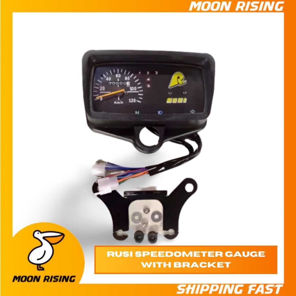 RUSI SPEEDOMETER GUAGE WITH BRACKET [MOON RISING] | Shopee Philippines