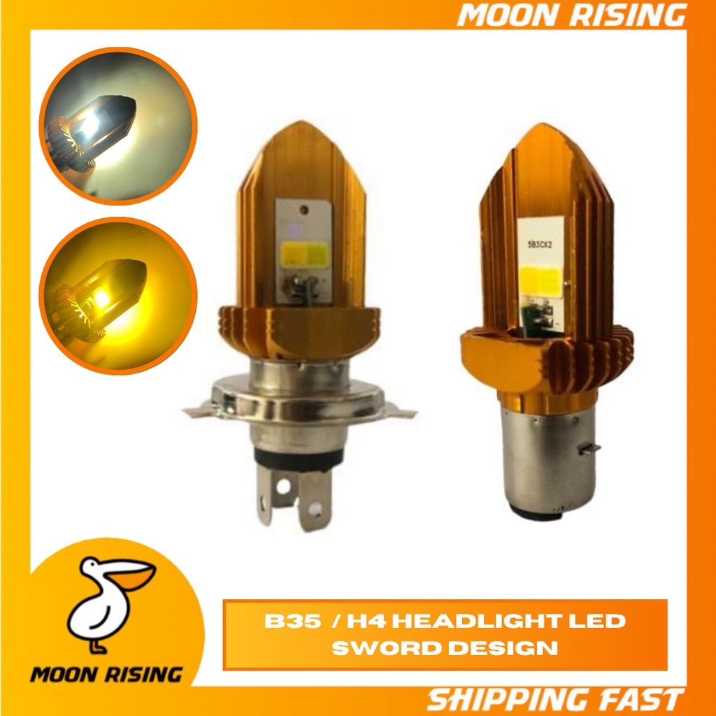 B35 / H4 LED HEADLIGHT SWORD DESIGN MOTORCYCLE HEADLIGHT [MOON RISING ...