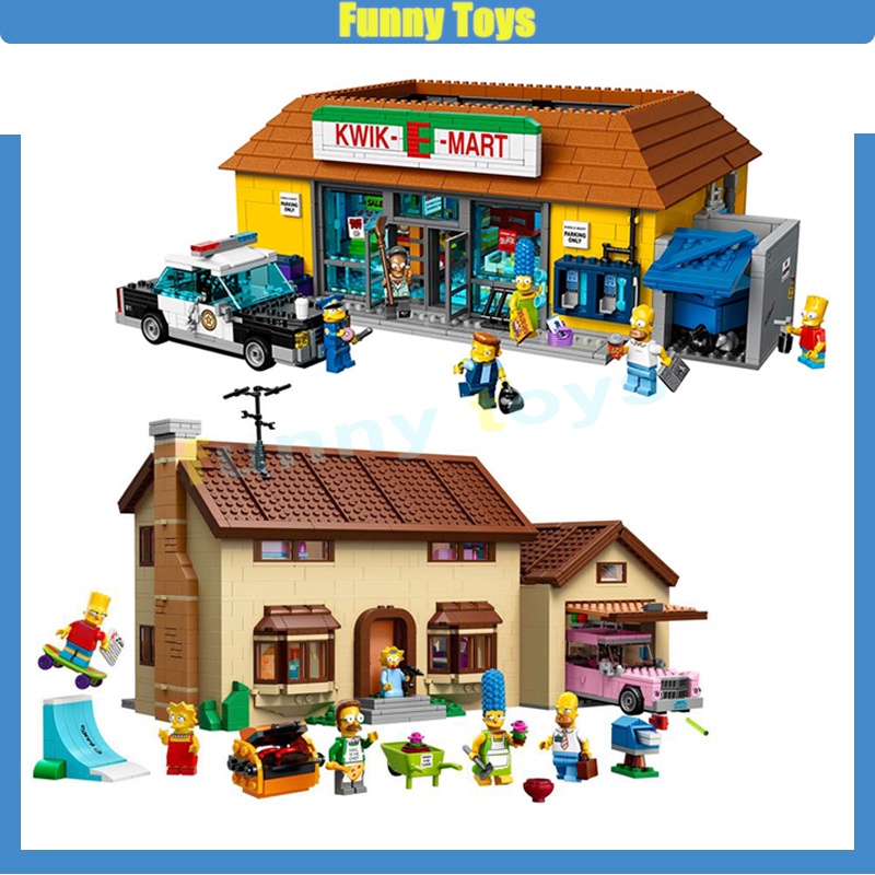 71016,71006,The Simpsons House,Kwik-E-Mart Building Blocks Toys Gifts ...