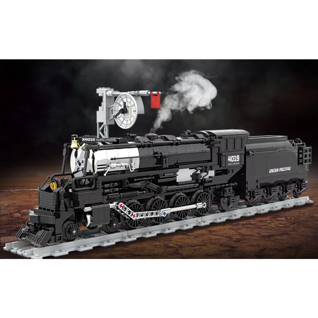 1186PCS MOC Big Boy Lokomotive Steam Train Model Toy Building Block ...
