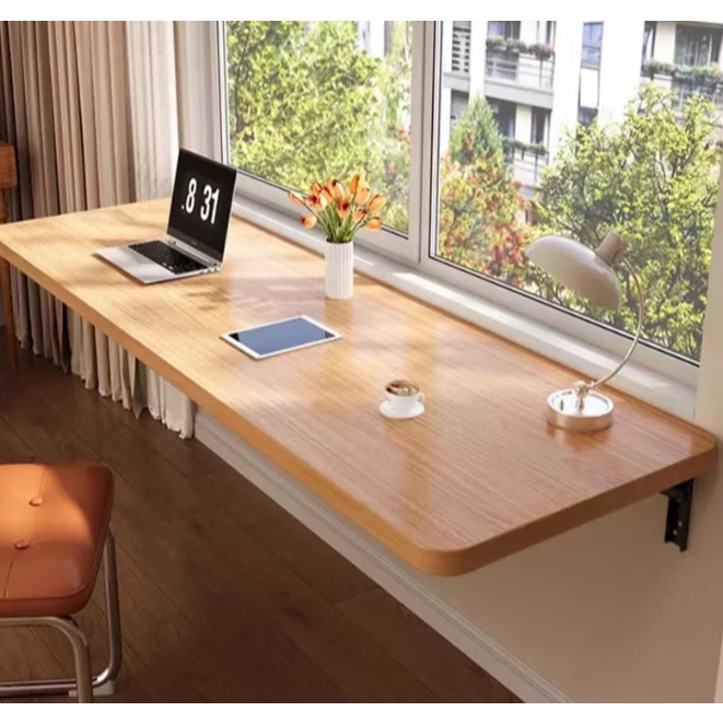 Dining Table Folding Kitchen Wall Table Solid Wood Wall Hanging Table ...