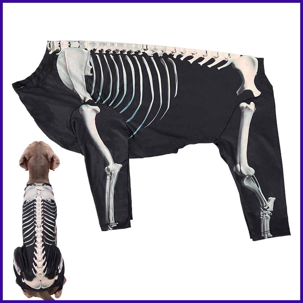 Skeleton Costumes for Dogs Cats Cosplay Party Sweater Halloween ...