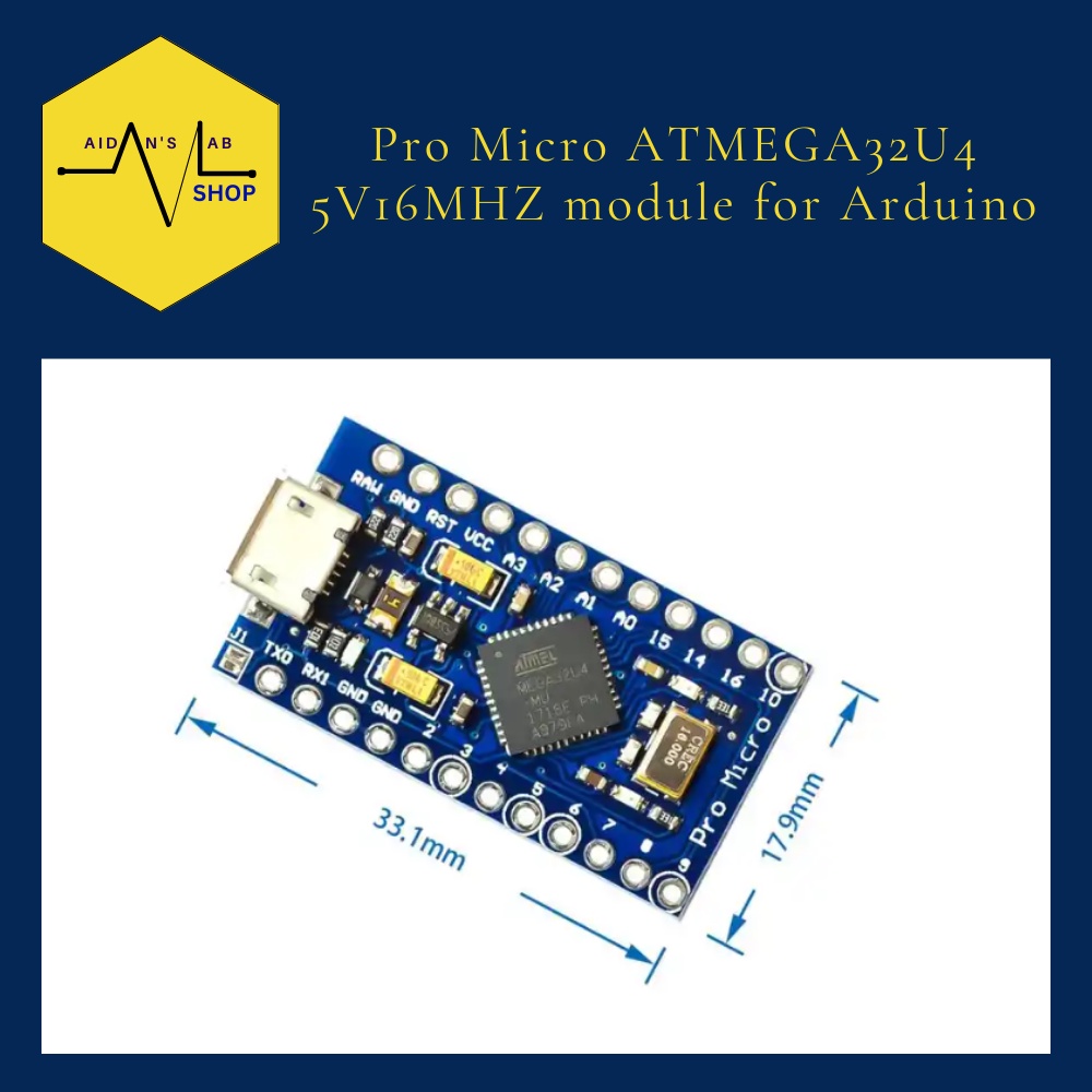 Arduino Pro Micro | Pro Micro ATMEGA32U4 5V16MHZ module for Arduino | Aidans Lab | Shopee ...