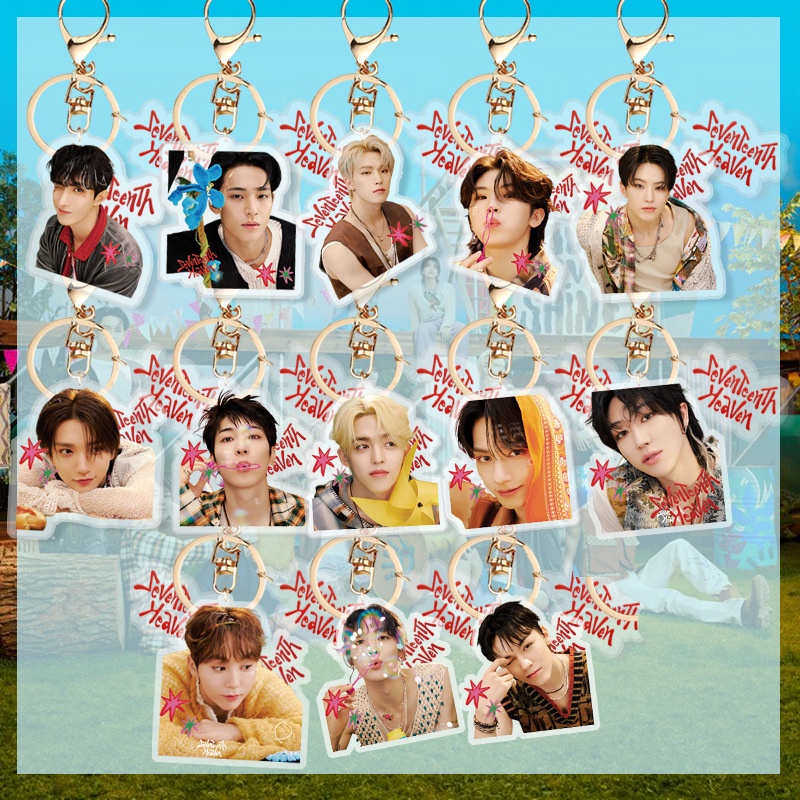 Kpop Seventeen New Acrylic Bag Keychain Key Pendant JEONGHAN JOSHUA JUN ...
