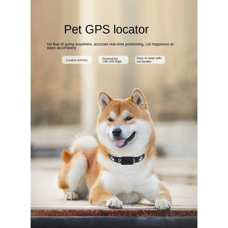 Pet GPS Tracker Waterproof Location Adjustable Collar GSM AGPS LBS Wifi Real-Time Call Remote ...