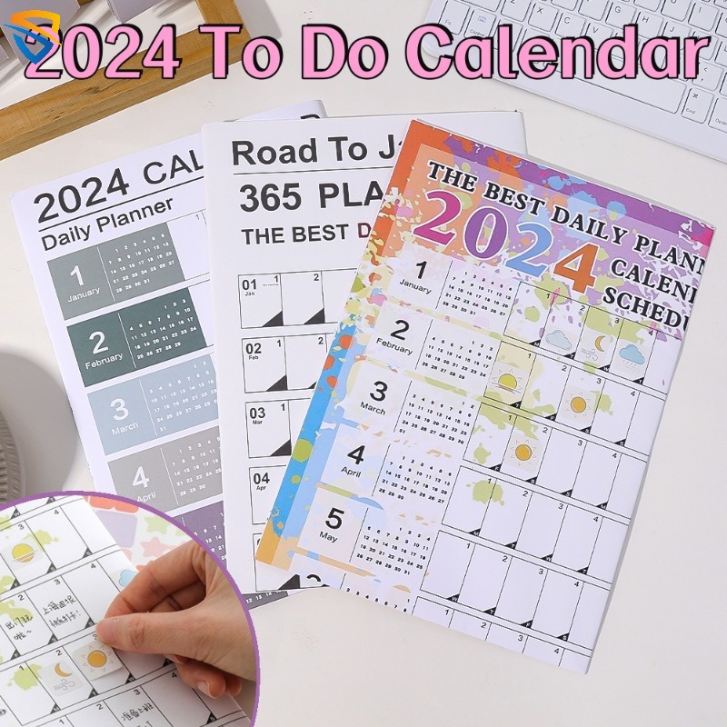 Korean Style 2024 Annual DIY Daily Planner Calendar With Cartoon ...