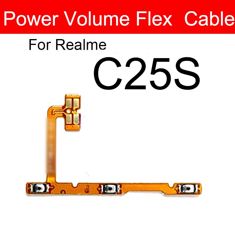 Power Volume Flex Cable For Oppo Realme C20 C21 C25 C25S C31 C35 C21Y C25Y Side Buttons Power ...
