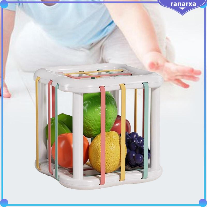 [Ranarxa] Sensory Bin with Elastic Rope, Shape Sorter Baby Toys ...