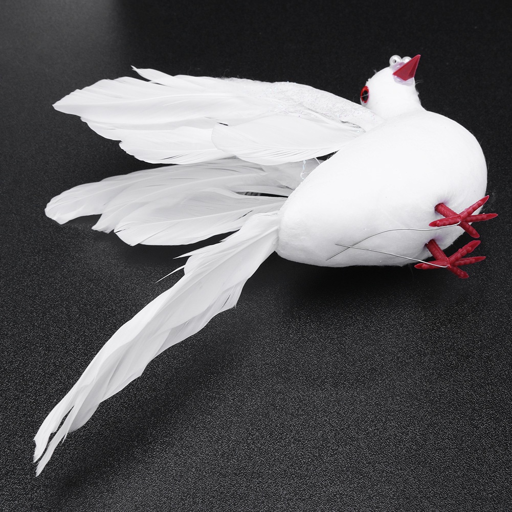 L# Dummy Flying Pigeon Multifunctional Model Feather Bird White Doves ...