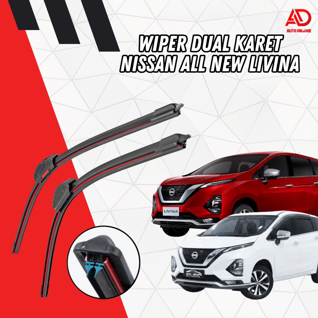 Wiper Dual Rubber Double Rubber Nissan All New Livina Model Double ...