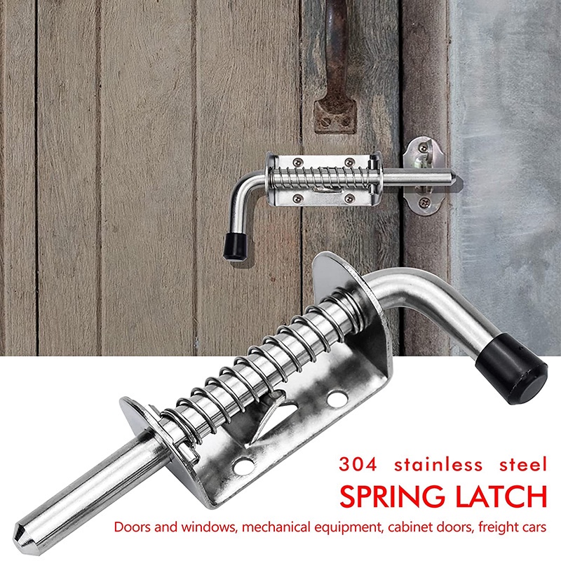 Heavy Duty Spring Latch Lock 128*10mm Barrel Bolt Lock Spring Loaded ...