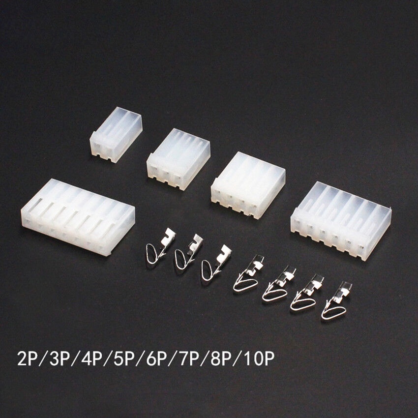 2-10 Pin Way 3.96mm PCB Connector Nylon Housing+Crimp Terminals 10set ...