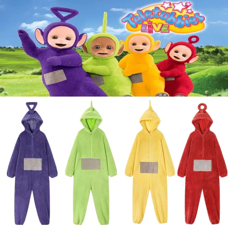 COD！Cartoon Teletubbies Cosplay Plush Costume Dipsy Laa Po Tinky Winky ...