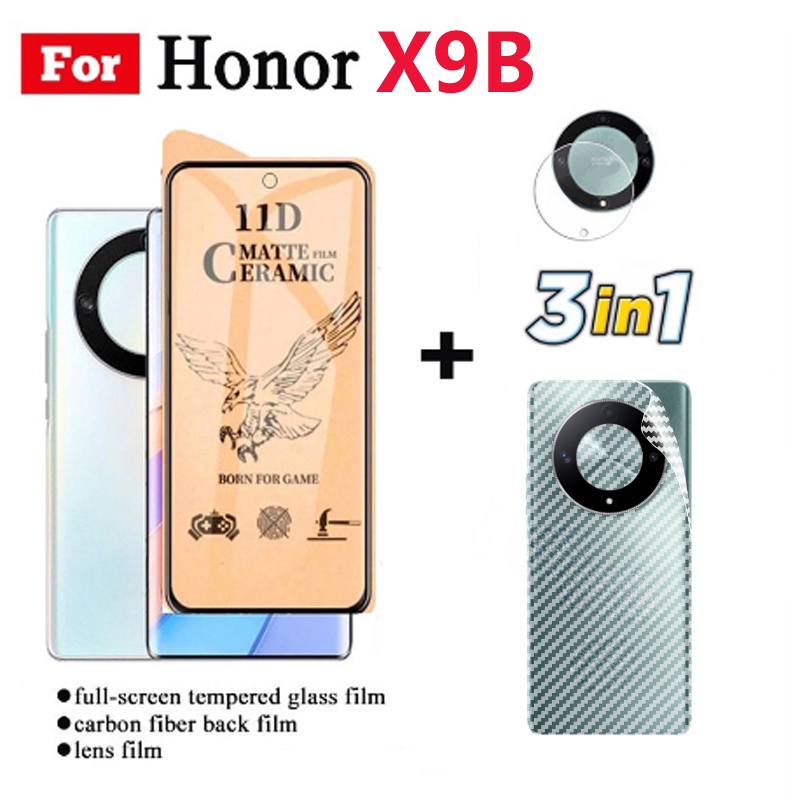 3 in 1 Honor X9B Matte Ceramic Tempered Glass for Honor X9A X8A X7A X6A ...