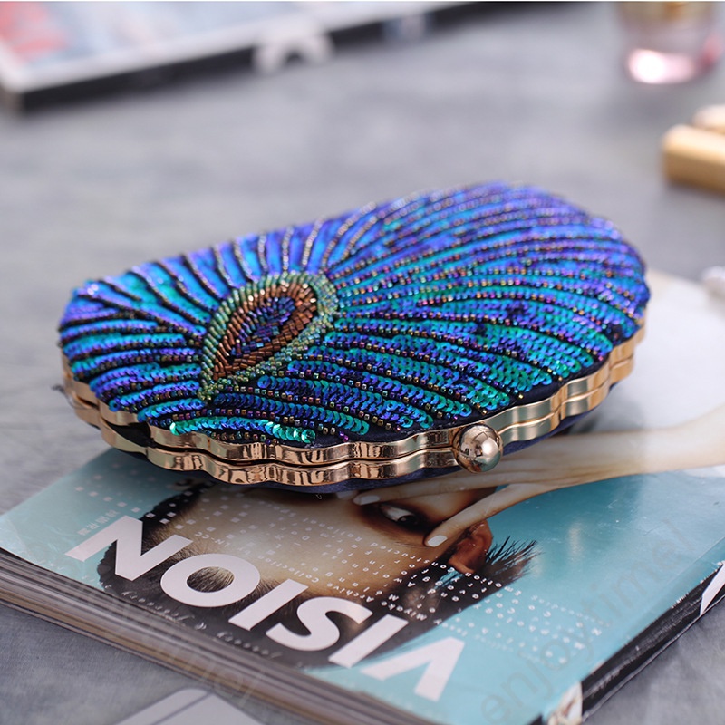 Evening Bags Luxury Lady Novelty for Weddings Peacock Shape Design ...