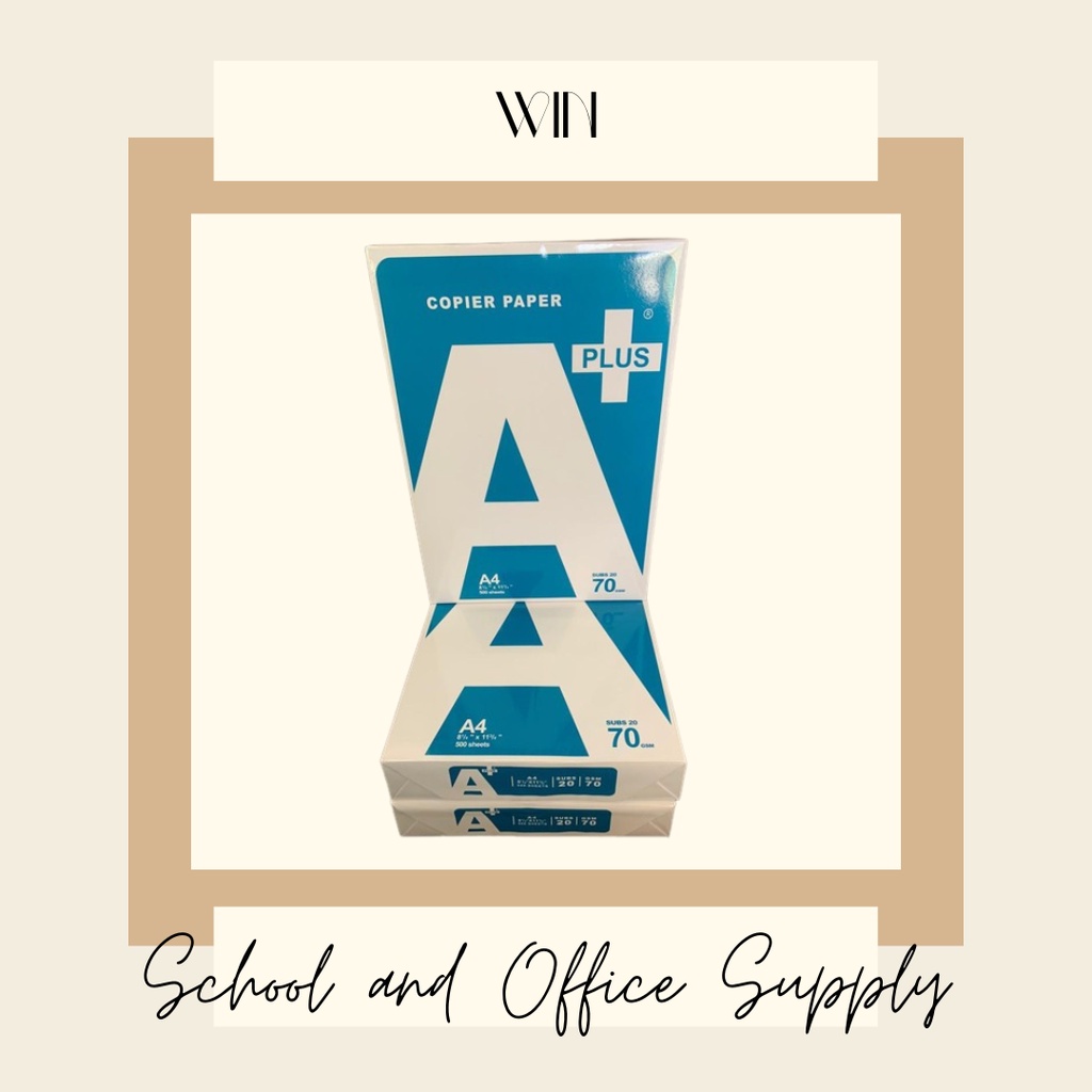 A Plus Copier Paper short long A4 | Shopee Philippines