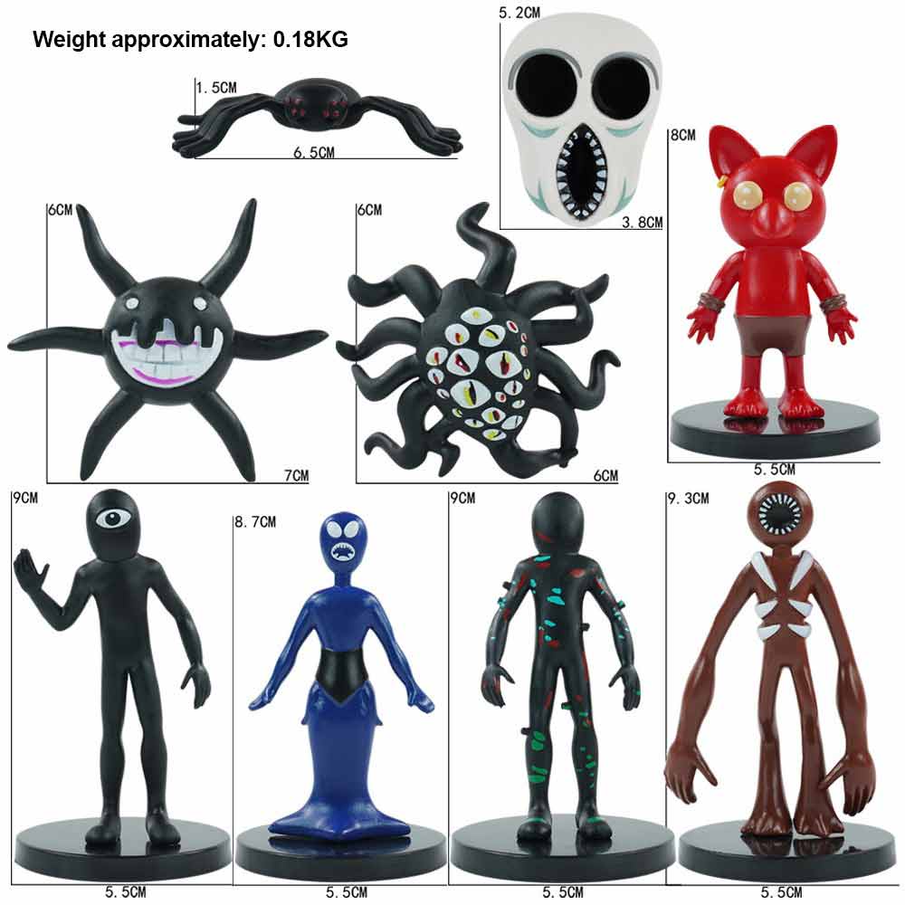 9Pcs ROBLOX GAME DOORS Action Figures Screech Glitch Monster Toy Models ...