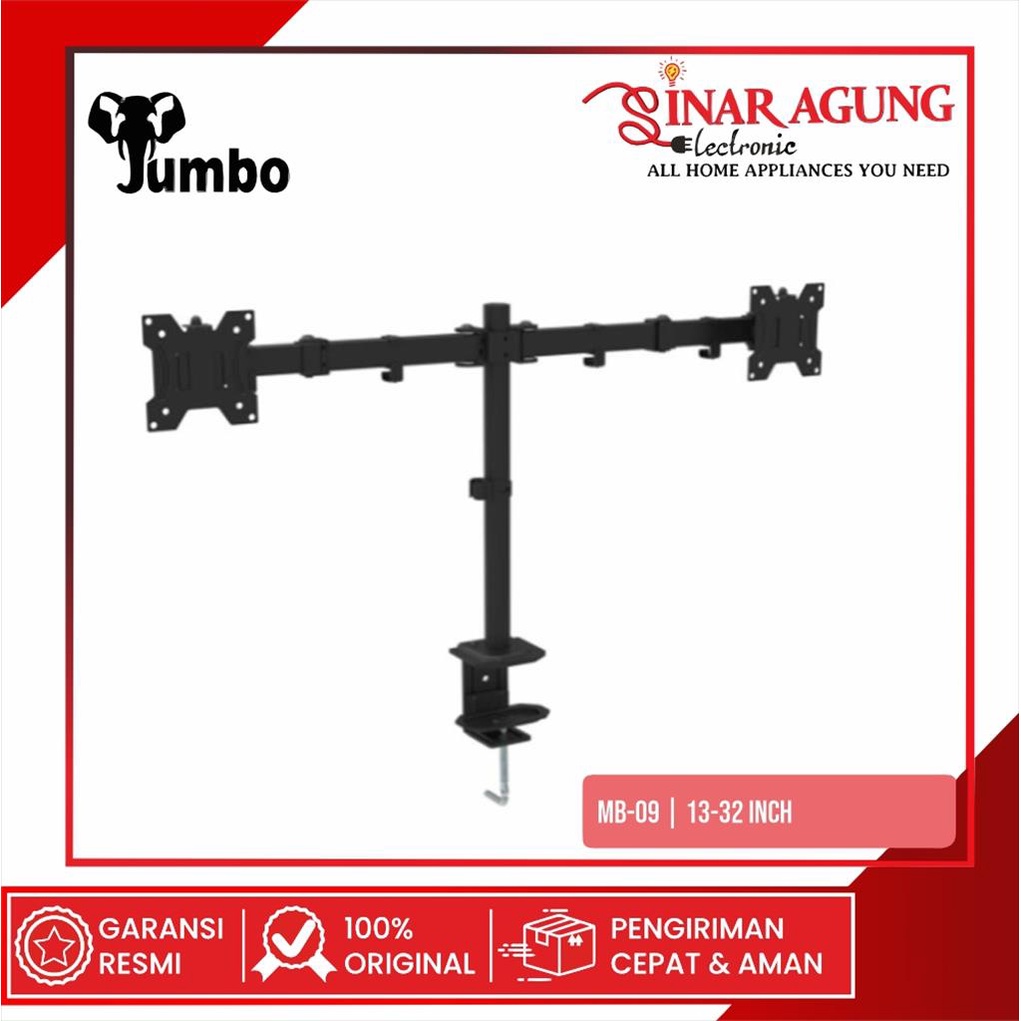 Jumbo TV MONITOR BRACKET 13-32 INCH Table BRACKET MB-09 -100% ORI | Shopee Philippines