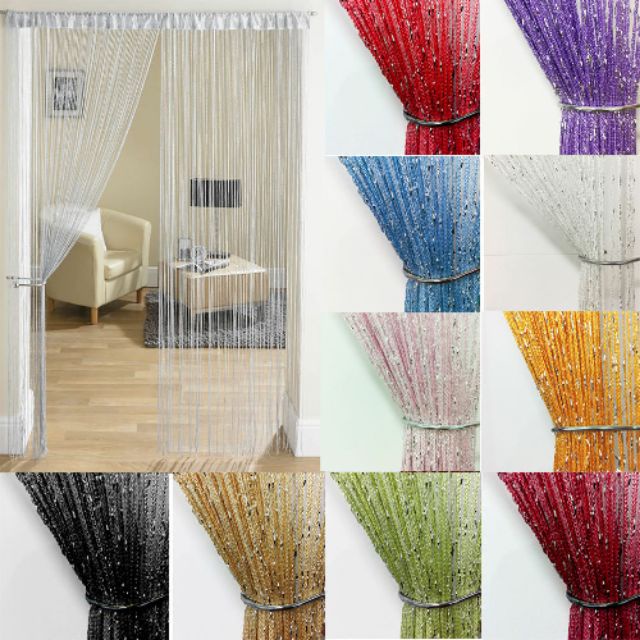 Jazz Home Decor String Curtain Panel Plain | Shopee Philippines
