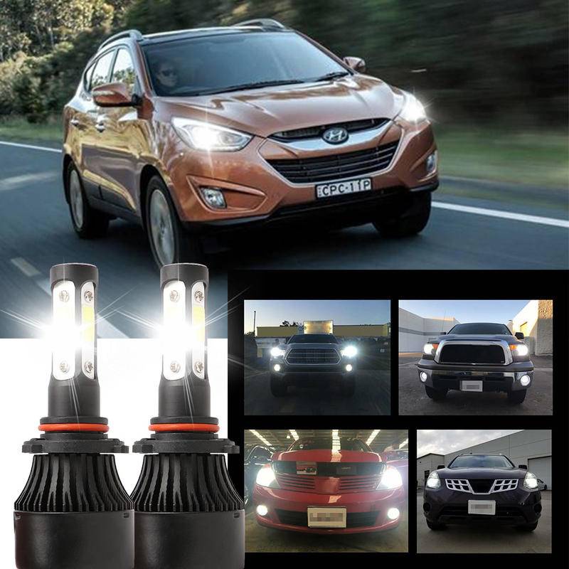 2pc LED White 6000K X7 4SIDE Bulbs NW Headlight Kit FOR Hyundai ix35 ...