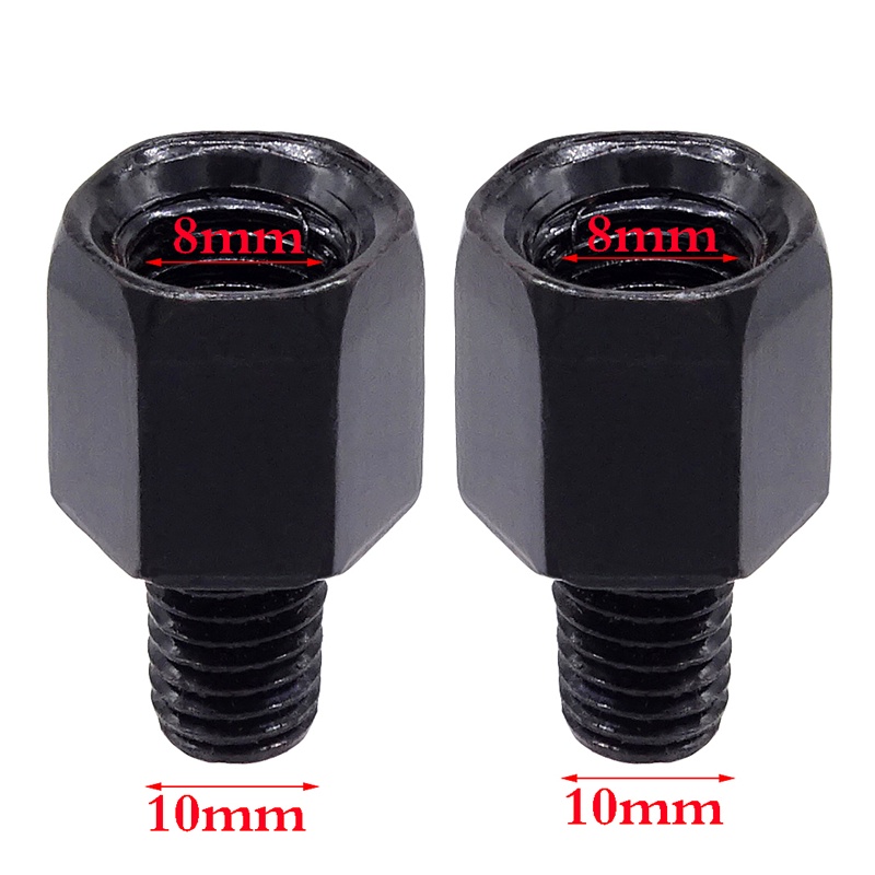 Universal M8 M10 Motorcycle Side Mirror Adapter Screw Bike Rear View ...