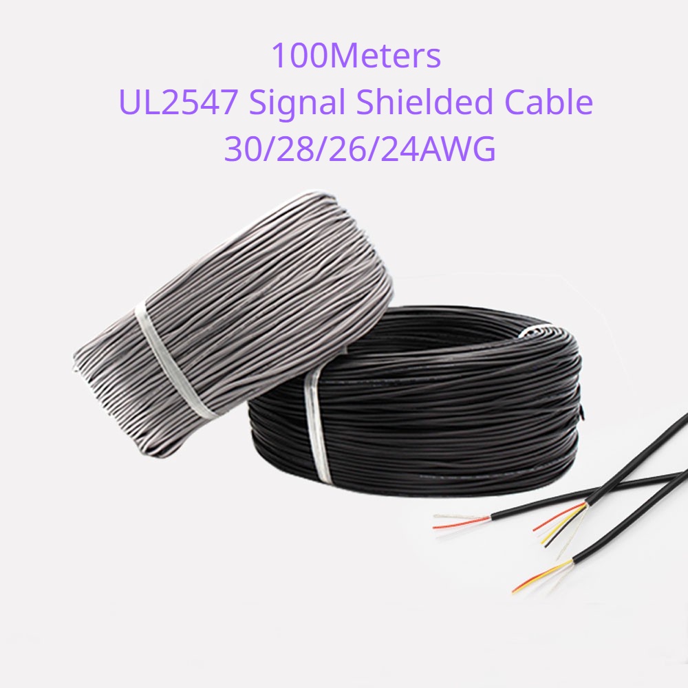 100Meters UL2547 Signal Shielded Cable 30/28/26/24AWG 2/3/4/5 Cores PVC ...