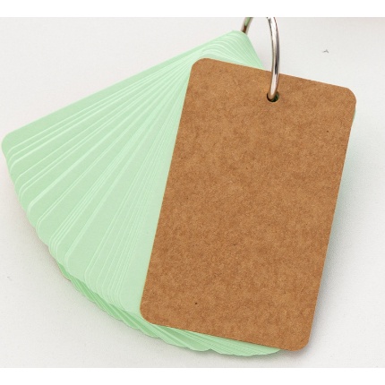50 Pages Iron Ring Handwritten Memo Hard Blank English Word Card Loose ...